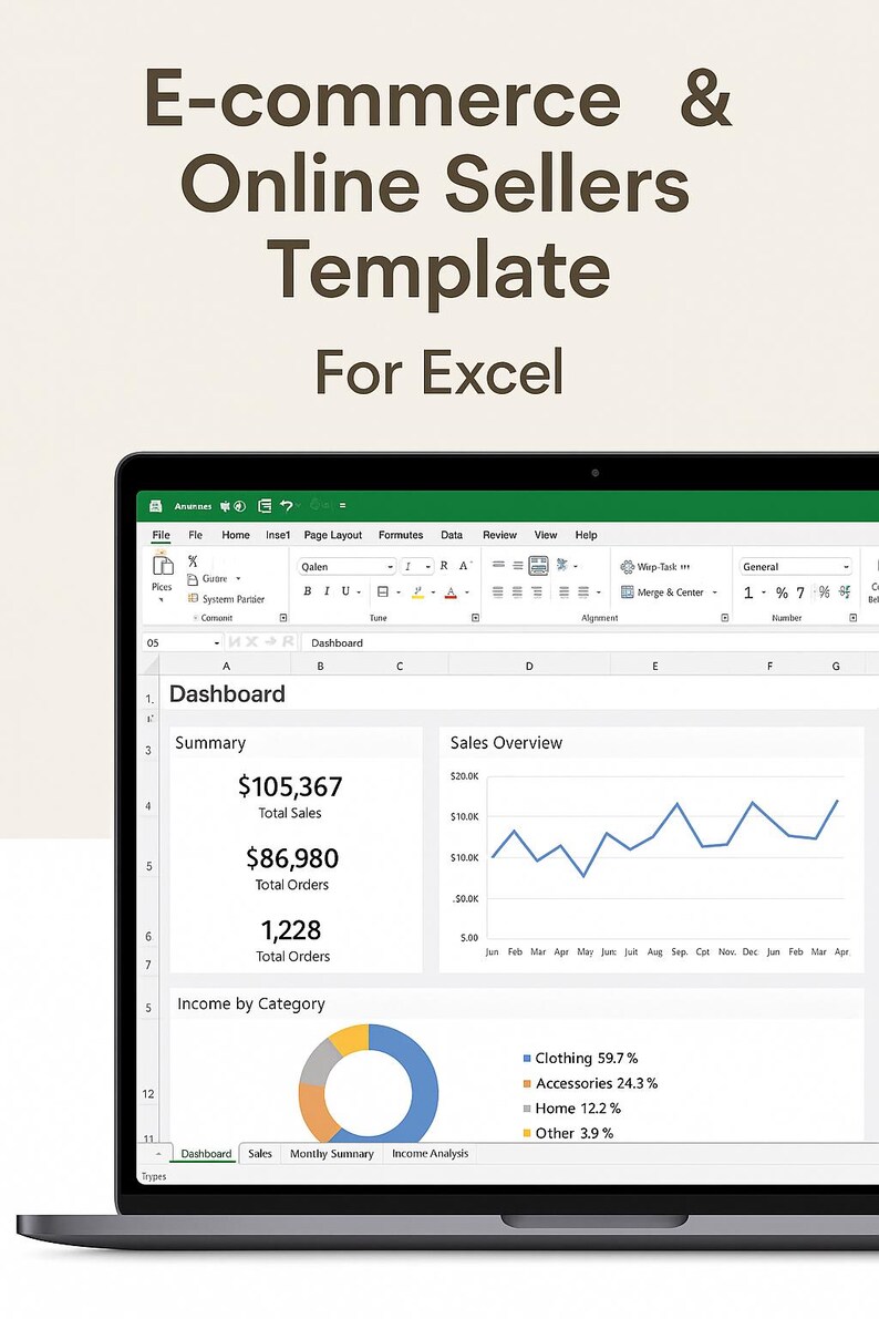 E-commerce Finance Tracker Bundle | Excel Templates for Sales ...