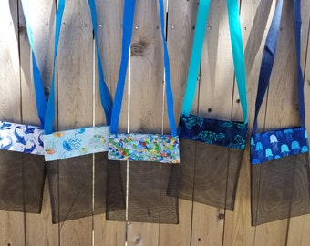 Sea Shell Collecting Bag Pink Rainbow, FREE SHIPPING - Etsy