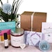 Self Care Grief Sympathy Gift Hamper | Hug in a Box | Peace Candle Blue ...
