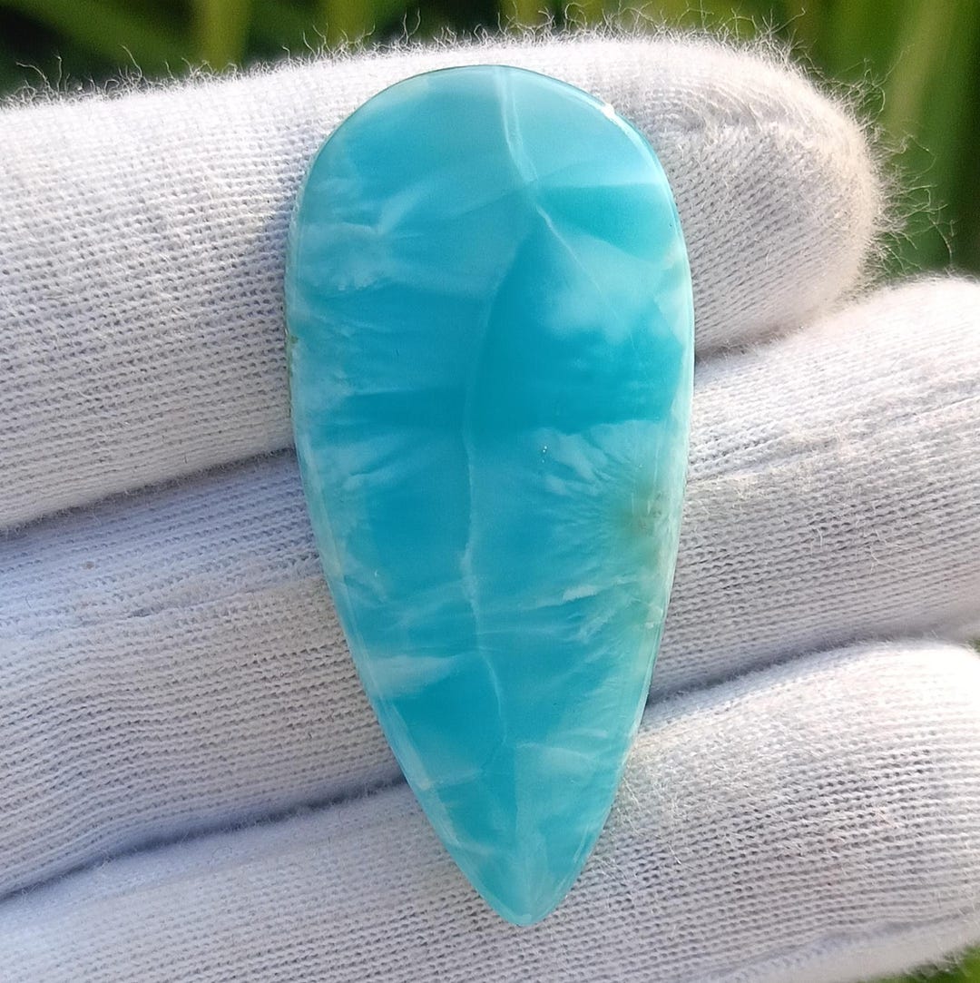 Rare Ocean Blue Color Larimar With Weight '51.80ct' - Etsy