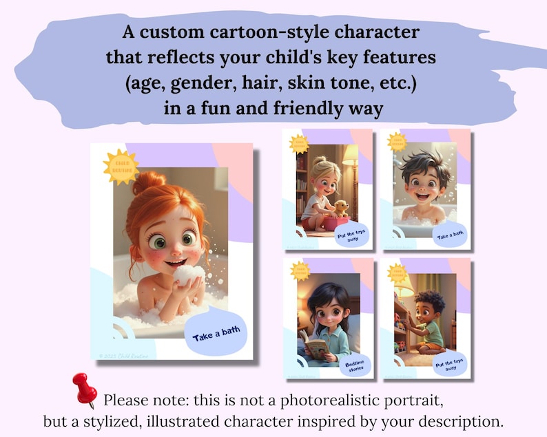 Custom Evening Routine Flashcards for Kids Personalized Bedtime Chart ...