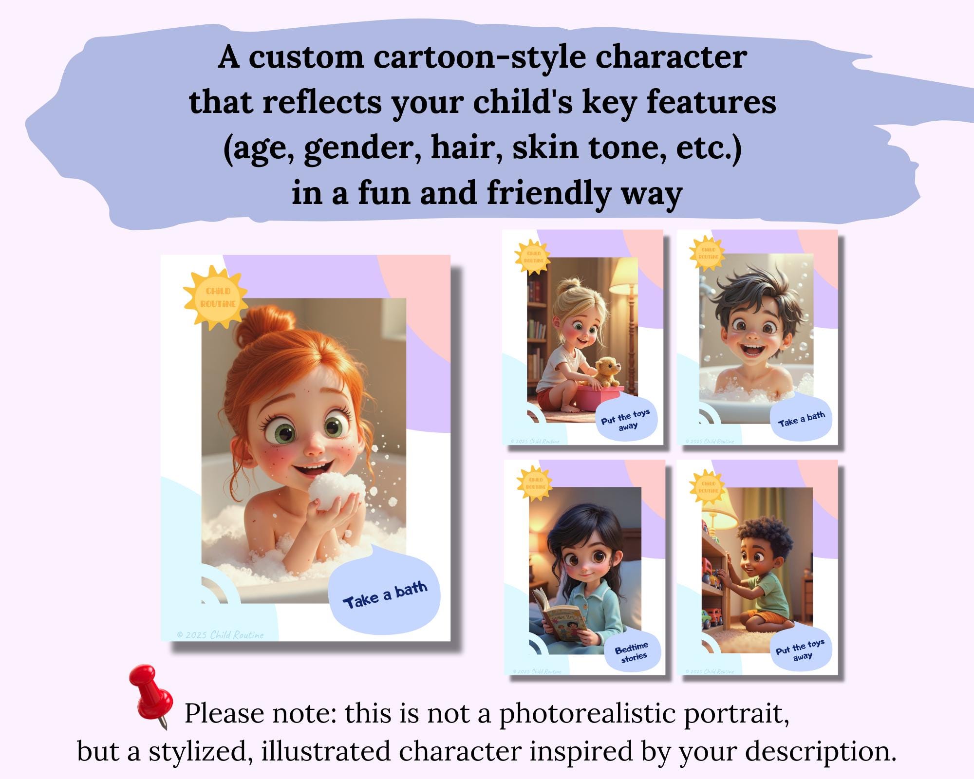 Custom Evening Routine Flashcards for Kids Personalized Bedtime Chart ...