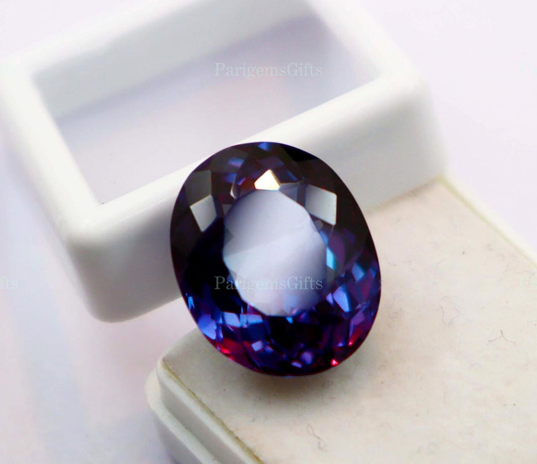 17 Ct Certified Color Change Alexandrite Handmade Trending Stones Oval ...