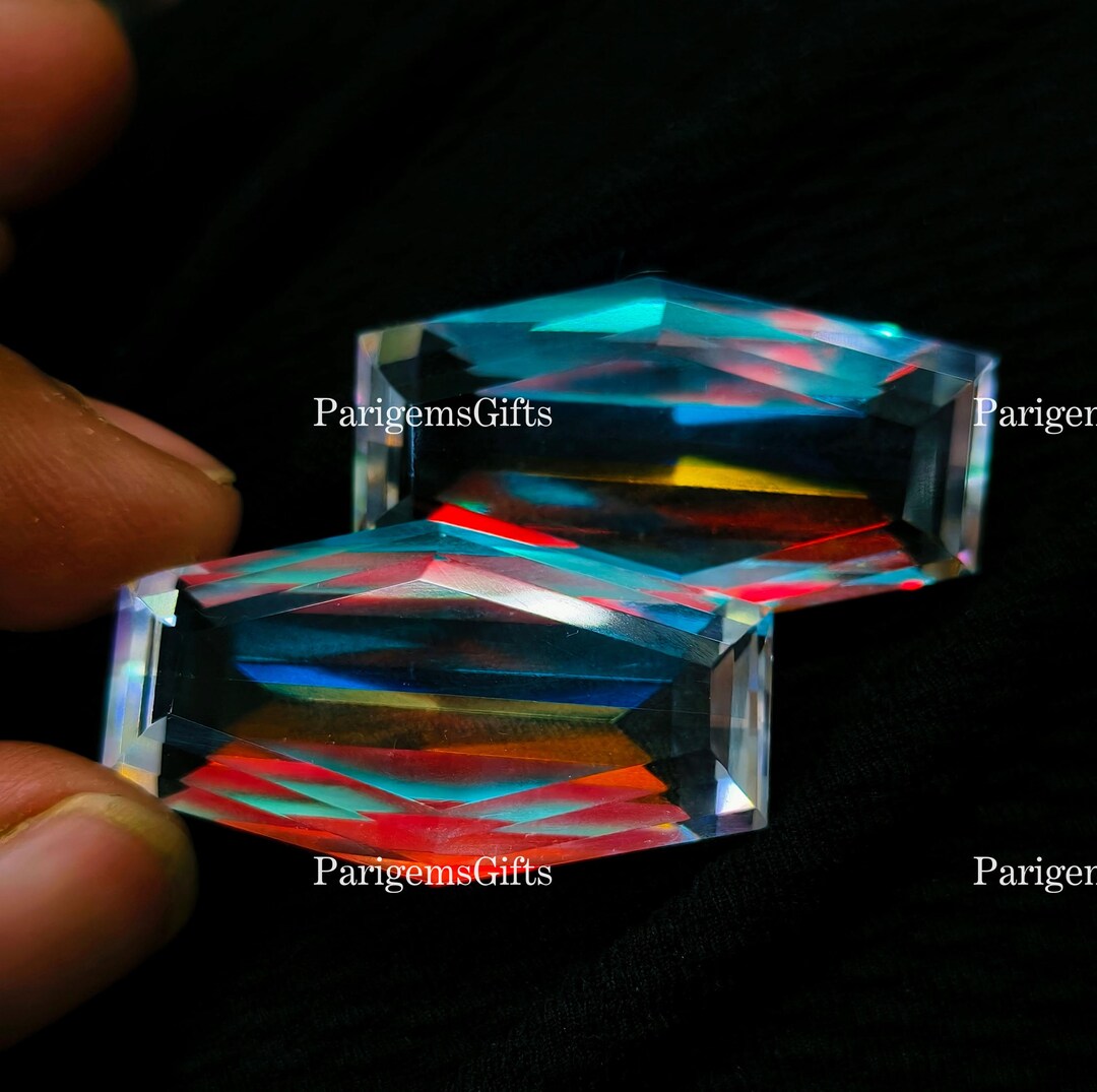 45 TO 45 CT 2 PC Synthetic Lab-created Mystic Opal Fancy Shape Loose ...