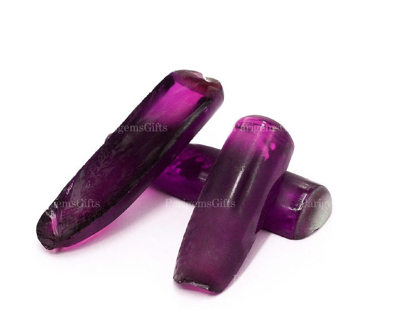 Purple Sapphire Corundum Loose Rough Stone, Lab Created Purple Color - Etsy