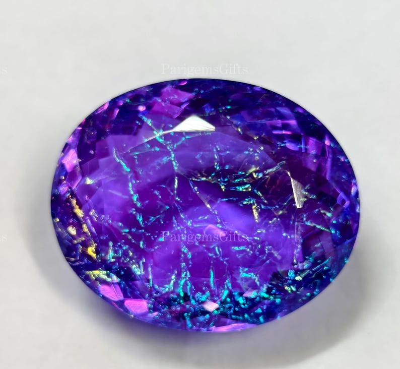 90 CT Monarch Fire Opal Doublet Oval Cut Glass Filled Loose Gemstone - Etsy