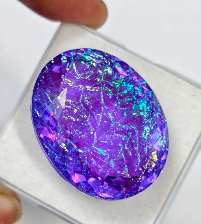 90 CT Monarch Fire Opal Doublet Oval Cut Glass Filled Loose Gemstone - Etsy