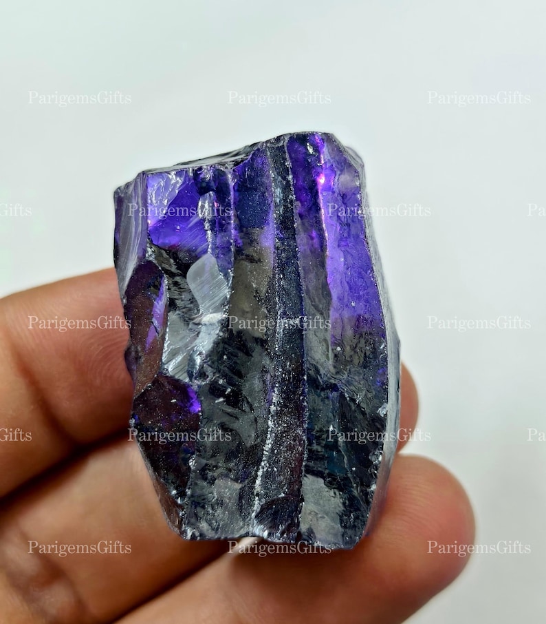 Dark Purple Zircon Rough: Lab Created Faceting Gemstone (377 Ct - Etsy