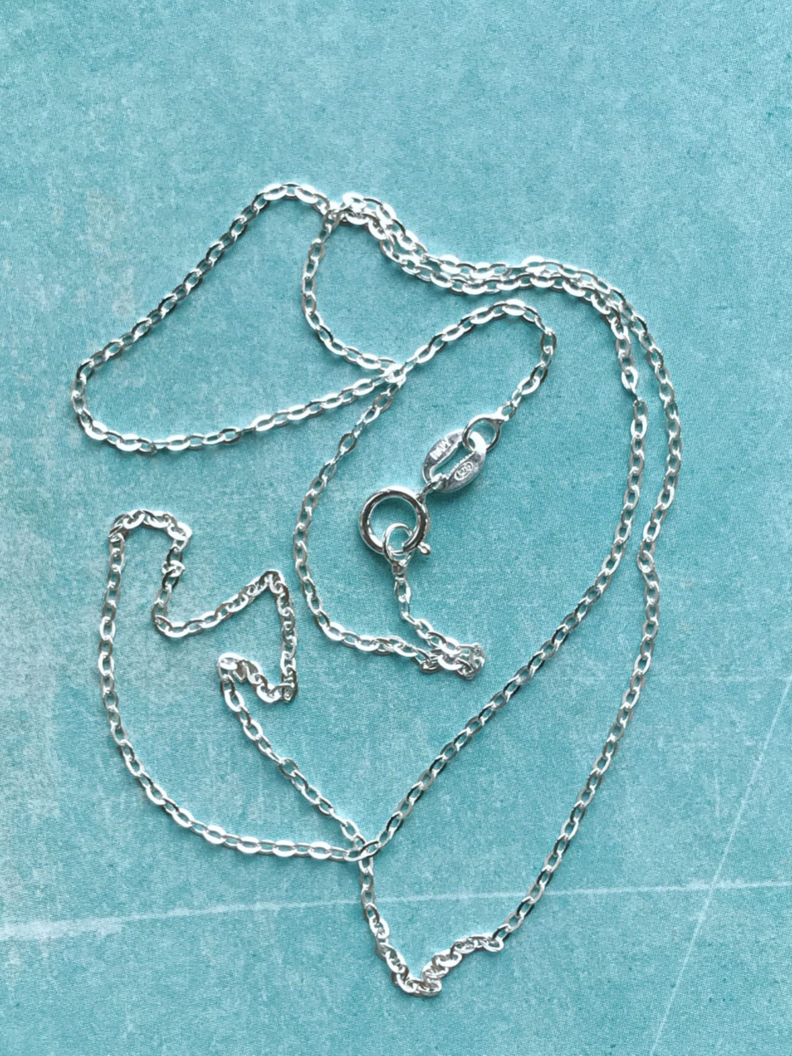 Sterling Silver Finished Neck Chain 18 Inch 18" Cable Necklace Qty 1 ...