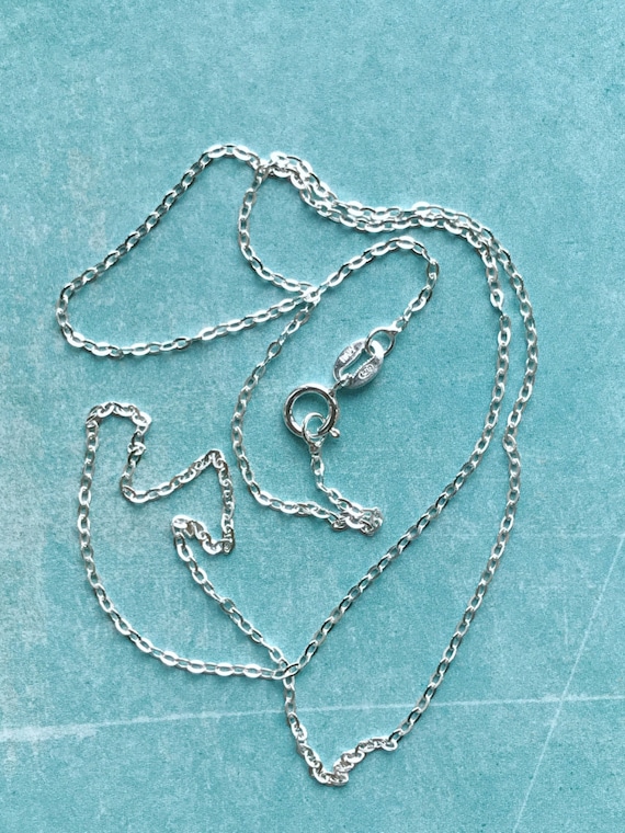 Sterling Silver Finished Neck Chain 18 Inch 18 Cable | Etsy