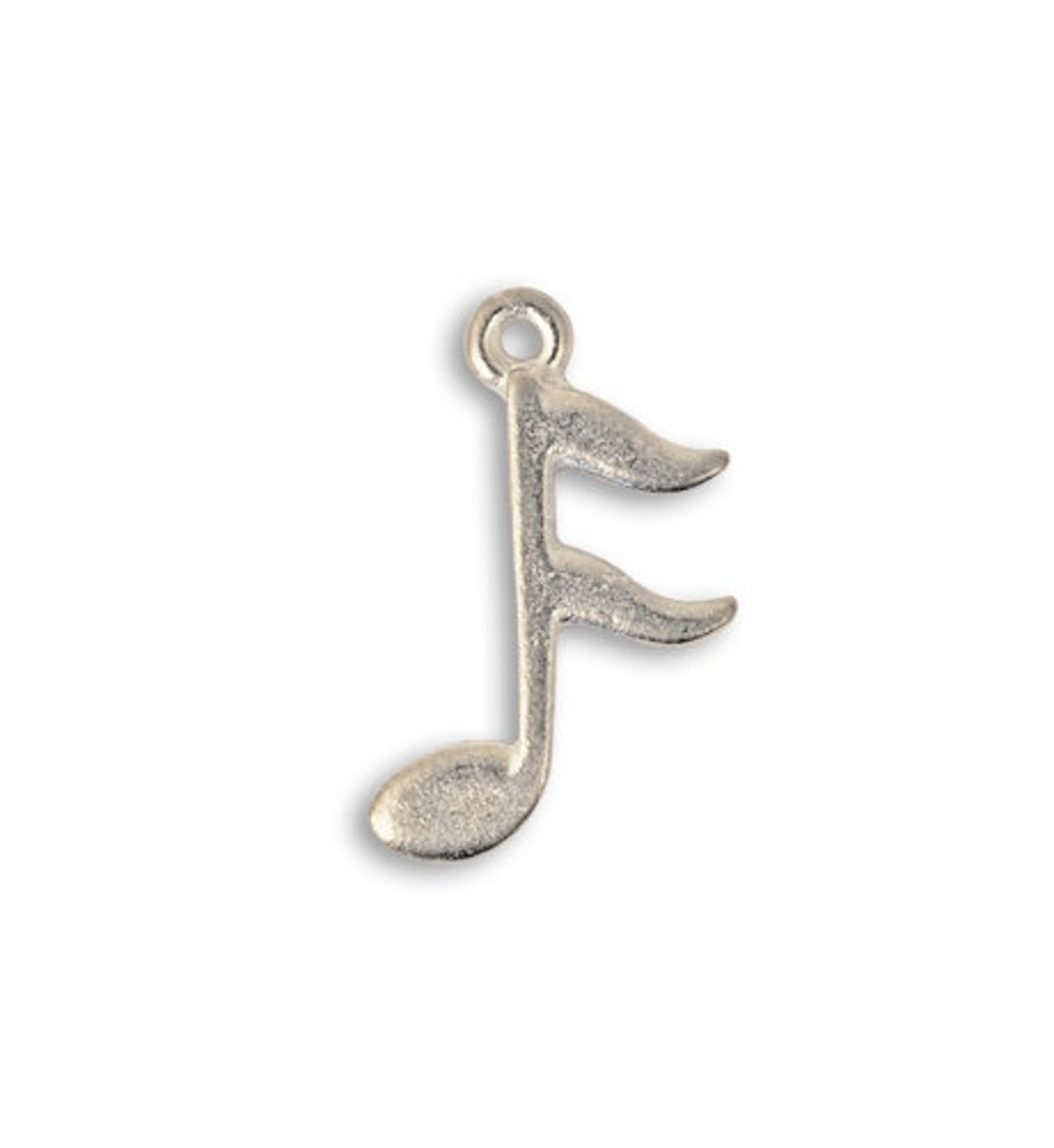 Vintaj Solid Pewter Silver Tone Musical Note Charm Pendant - Etsy