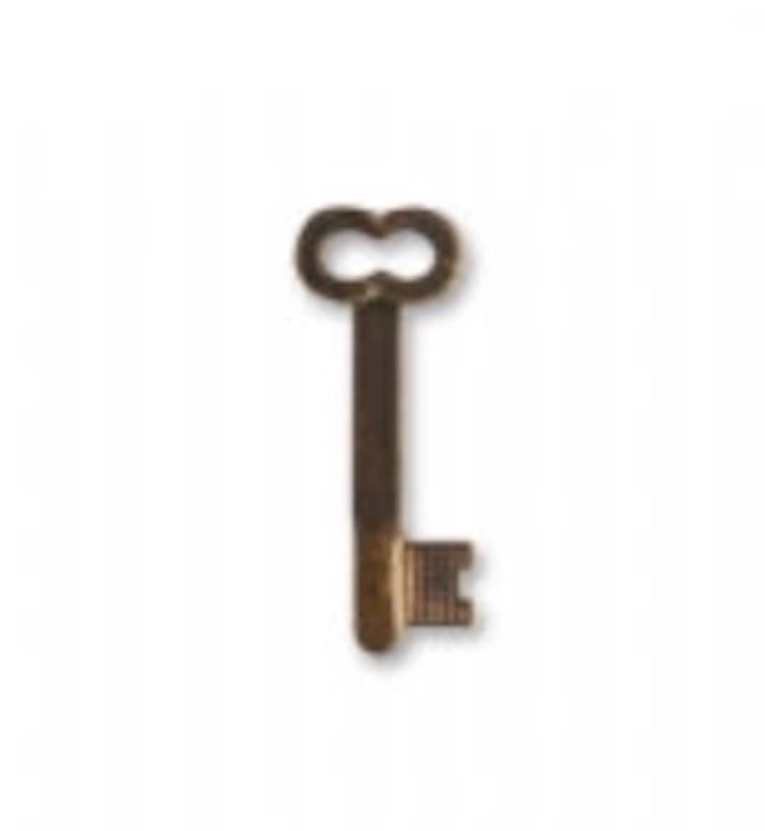 Vintaj Brass 23x8mm Secret Key Charm Skeleton Key Charm Brass Qty 1 - Etsy