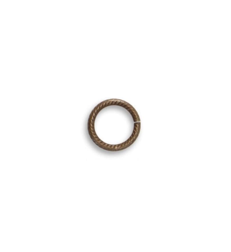 Vintaj Brass 9mm 16g Ribbed Rib Cable Round Open Jump Ring 16 Gauge ...