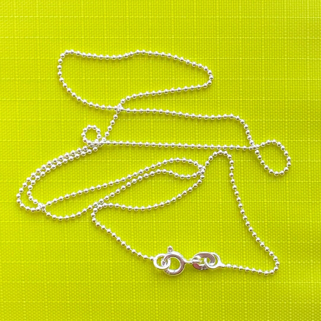 Dainty Sterling Silver TINY BALL CHAIN Lightweight Finished Chain for ...