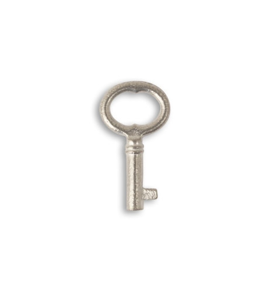 Vintaj Solid Pewter Silver Tone Key Journal Diary Key Small Key Charm ...