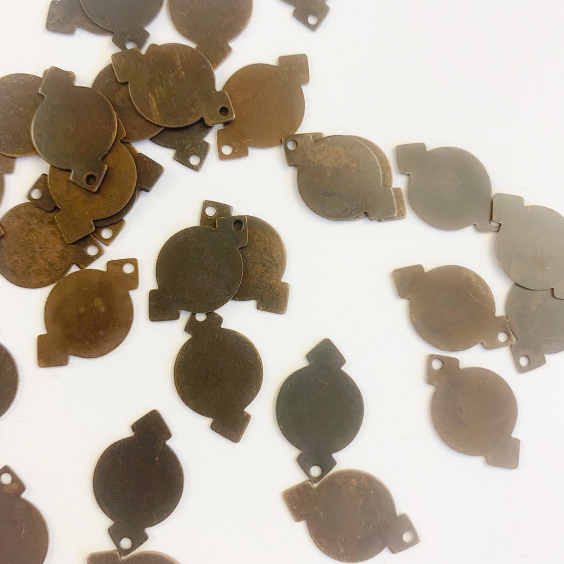 Vintaj Antiqued Brass Ox Moroccan Design Boho Style Blank Tag Charm ...