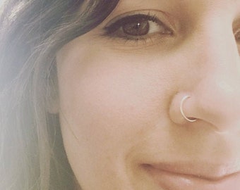 Thin Nose Ring - Etsy