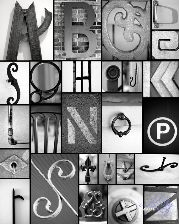 Items similar to Alphabet Poster- 16x20 Collage Print on Etsy