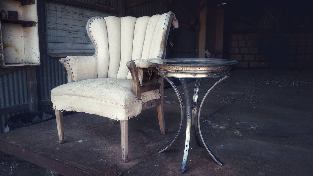 Reinvent the Wheel Side Table... Choose Your Design - Etsy