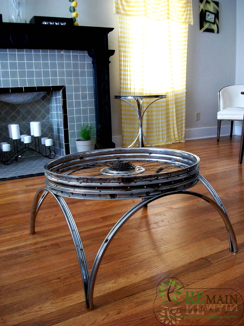 Custom Order Recycled Bike Table... Choose Your Design - Etsy