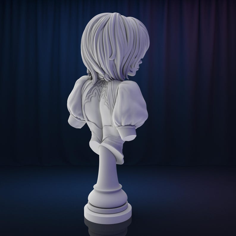 2B Anime Girl Bust STL | Sexy Blindfolded Character 3D Model | Resin ...
