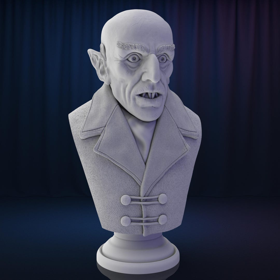 Nosferatu Bust STL | Count Orlok Classic Vampire Fan Art 3D Print Model ...