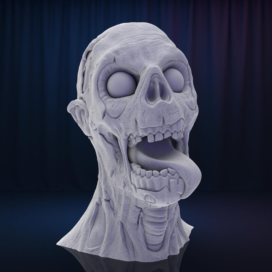 Ghoul Head Bust, Pre Supported and Unsupported, Stl File 3D Printing ...