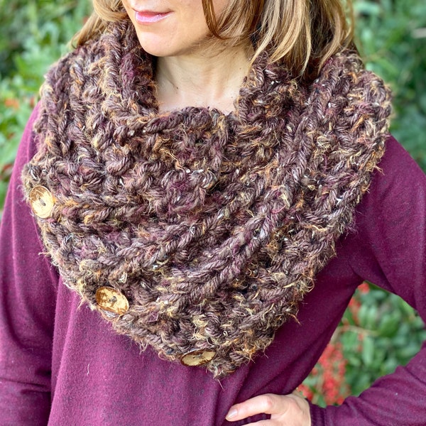 3 Button Scarf - Etsy