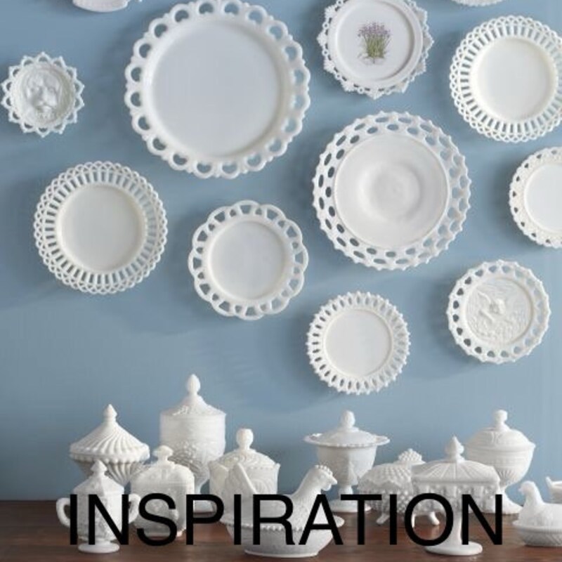 Milk Glass Platter - Etsy