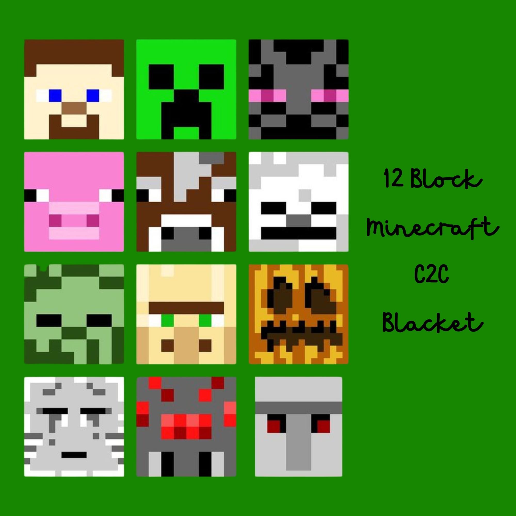 Minecraftt Blanket Crochet Pattern | Mining Game Crochet Blanket ...