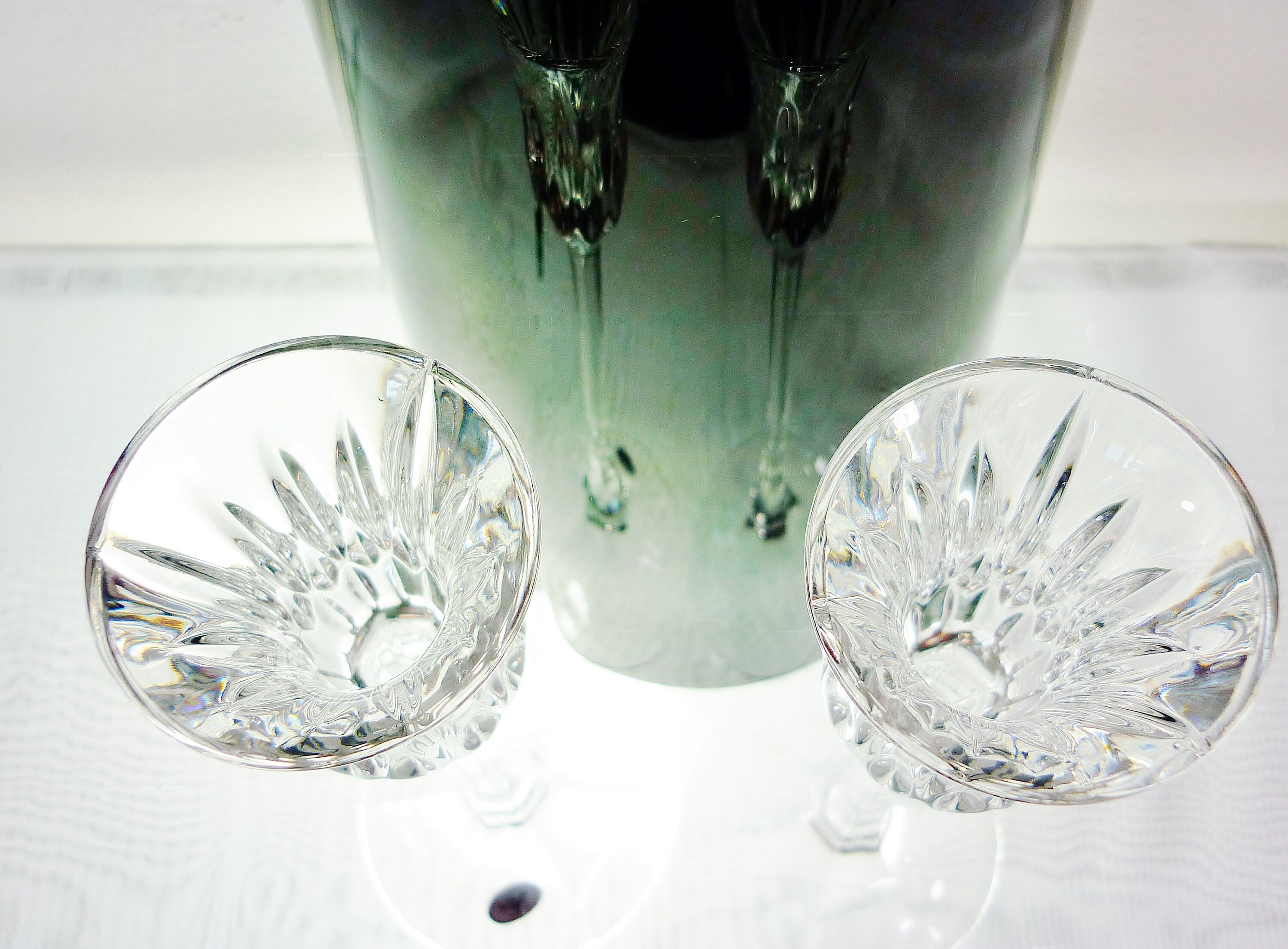 Gorham Full Lead Crystal Althea Cut 2 Candlestick Holders | Etsy