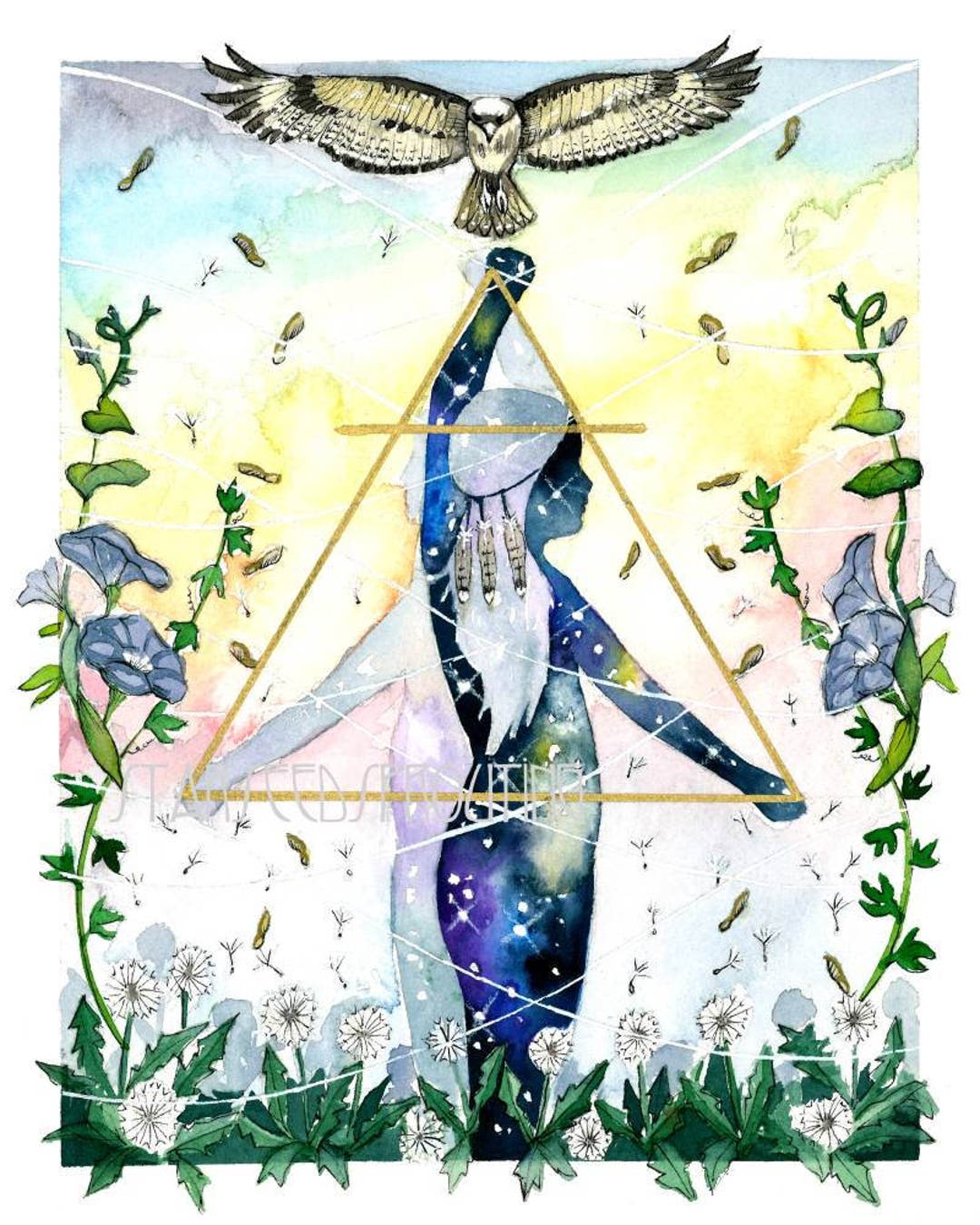 Elemental Spirit Art: AIR Archival Quality Print (5x7, 8x10, 11x14) - Etsy