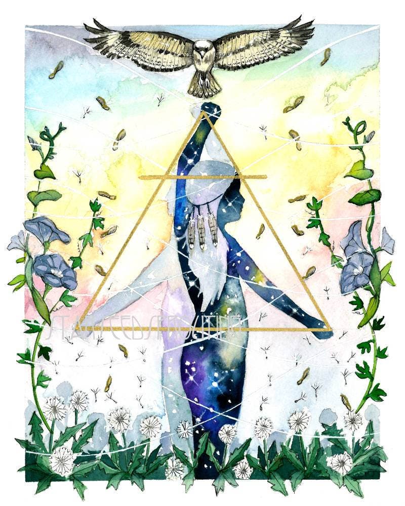Elemental Spirit Art: AIR Archival Quality Print 5x7 8x10 | Etsy