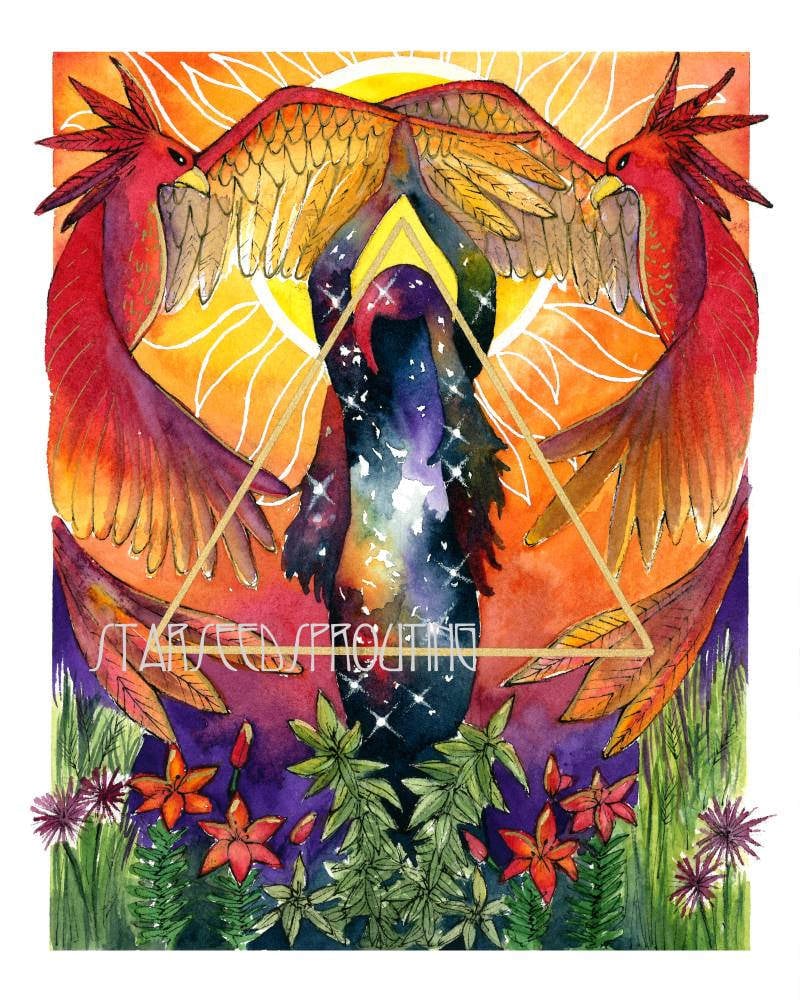 Elemental Spirit Art: FIRE Archival Quality Print 5x7 8x10 - Etsy