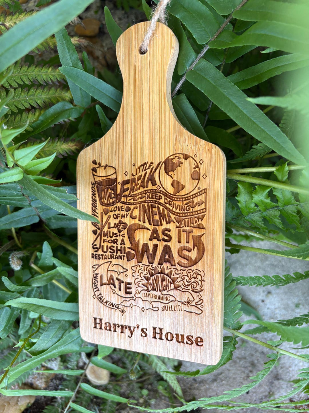 H House Wood Mini Paddle Engraved Song Titles Mashup 7" - Etsy