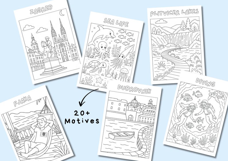 Croatia Coloring Pages – 20+ Printable Illustrations, Coastal Towns ...