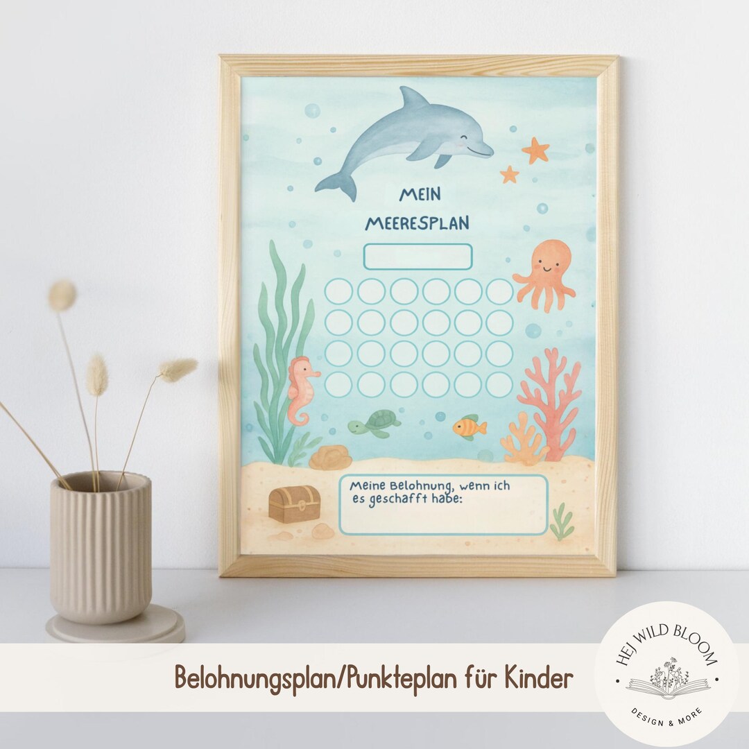 Printable Reward Chart for Kids – Points Plan, Token Plan – Printable ...