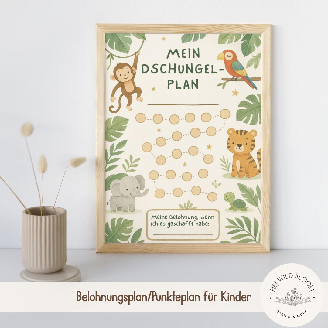 Printable Reward Chart for Kids – Points Plan, Token Plan – Printable ...