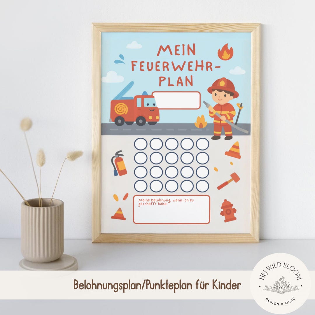 Printable Reward Chart for Kids – Points Plan, Token Plan – Printable ...