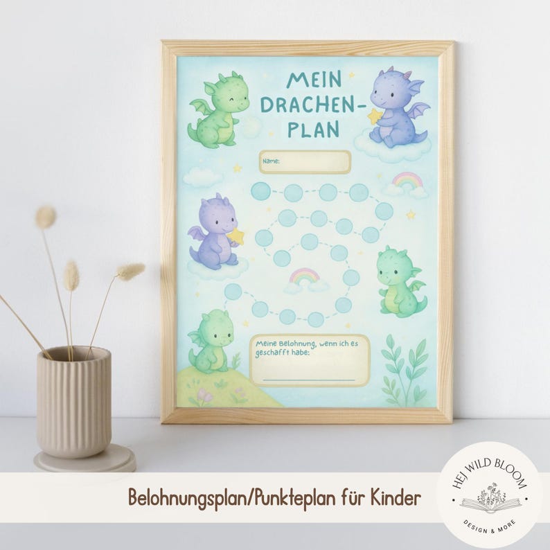 Printable Reward Chart for Kids – Points Plan, Token Plan – Printable ...