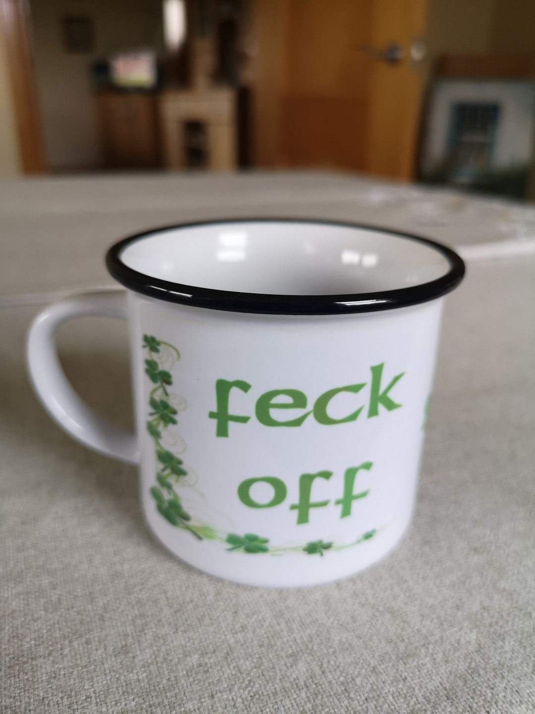 Irish Comedy - FECK OFF - Father Ted Coaster Coffee Tea Cup Perfect ...