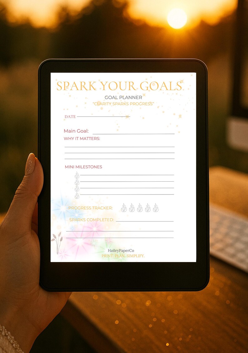 Printable Goal Setting Worksheet: Mini Milestones & Progress Tracker ...