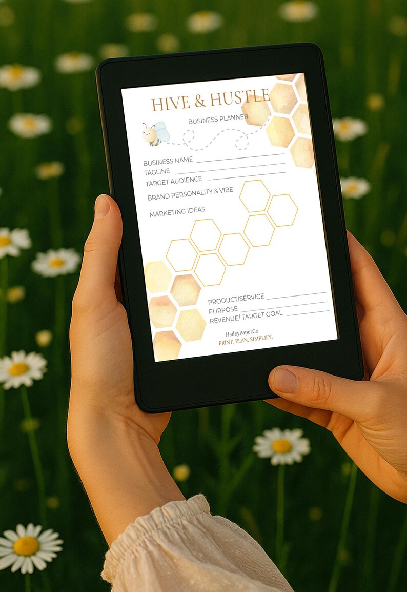 Hive & Hustle: Business Planner | Printable Entrepreneur Worksheet ...