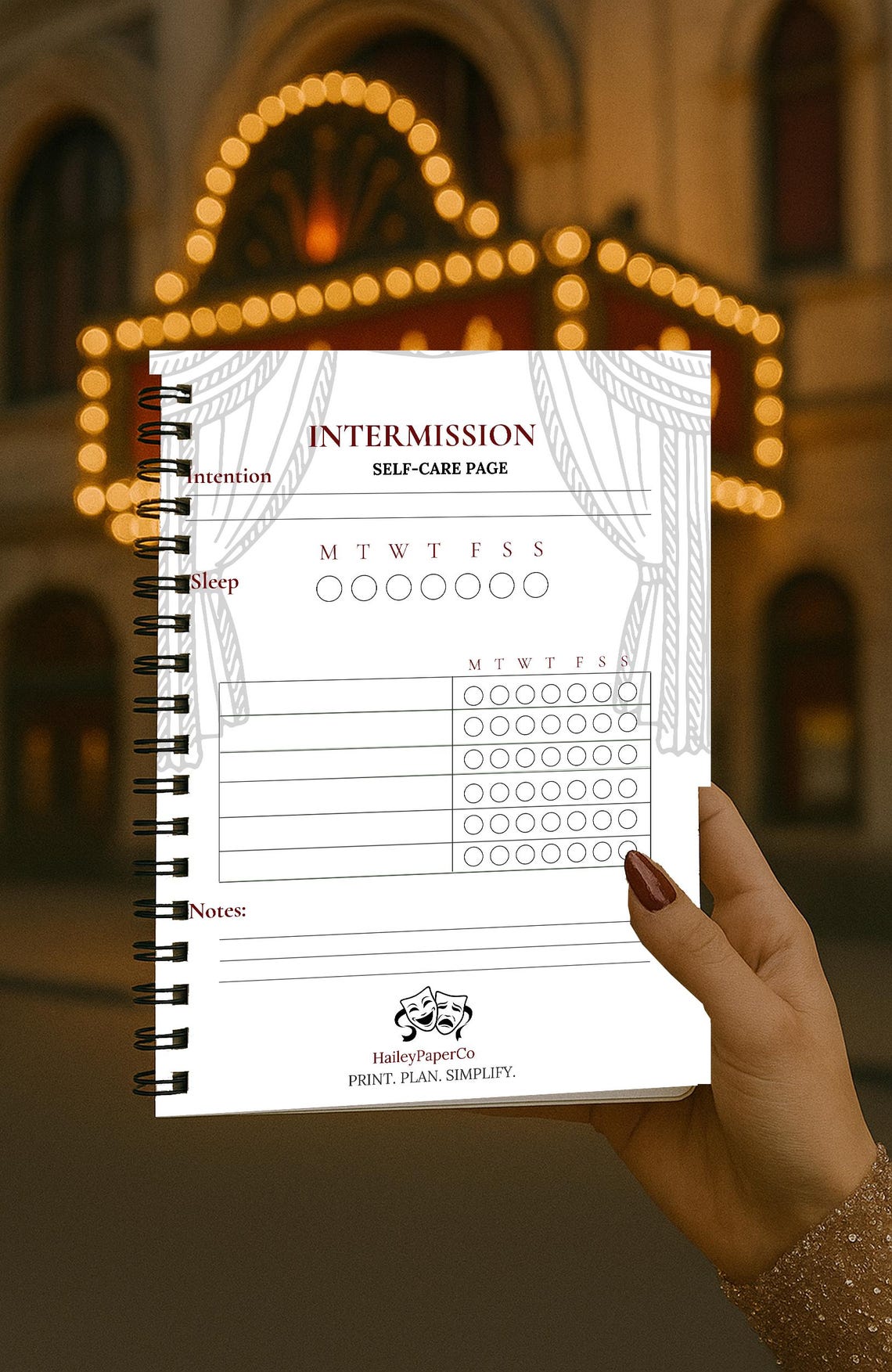 Behind the Scenes Notes Page | Printable Theater Journal | Drama ...