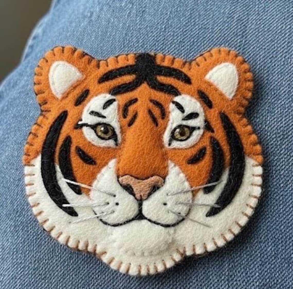 Tiger Felt Mascot Sewing Pattern PDF | 20cm Patch or Plush Mascot ...