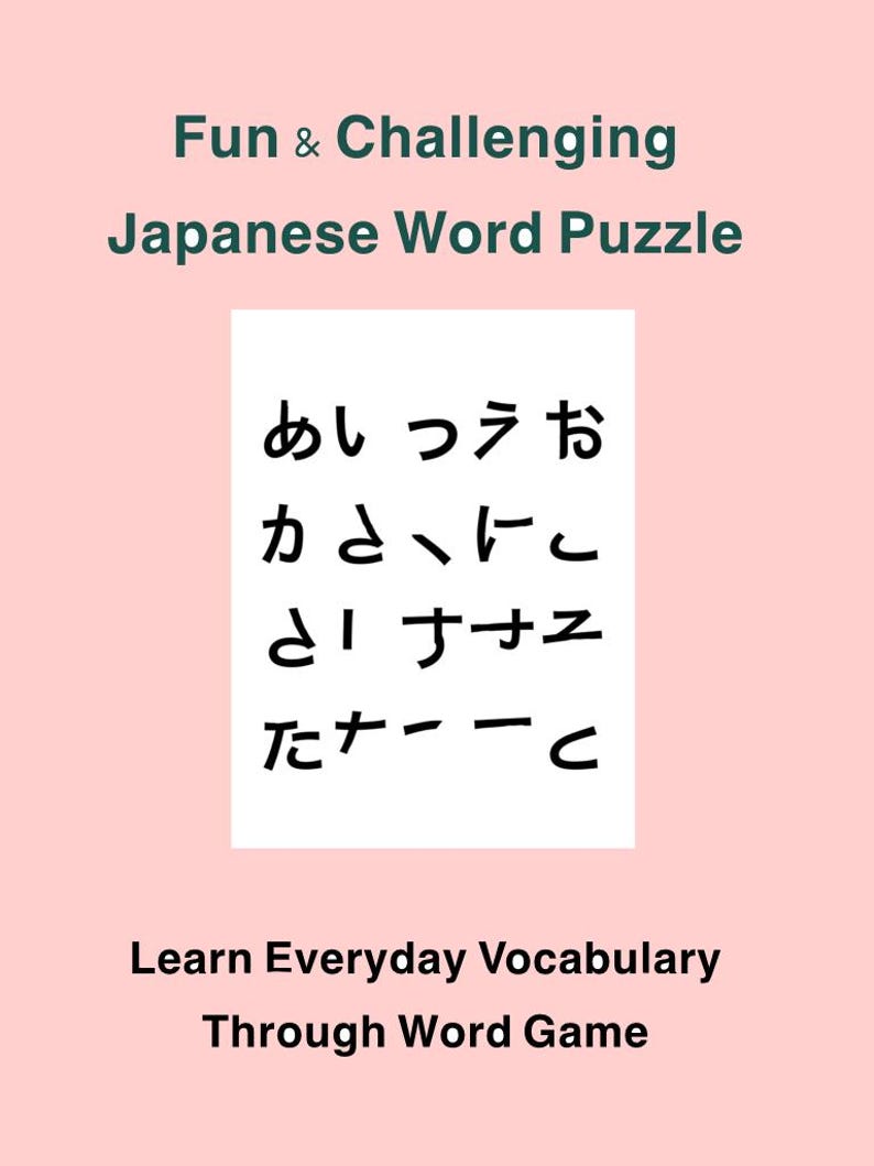 Vol.39 Fix Hiragana & Katakana Fun Learning Japanese Word Chain Puzzle ...