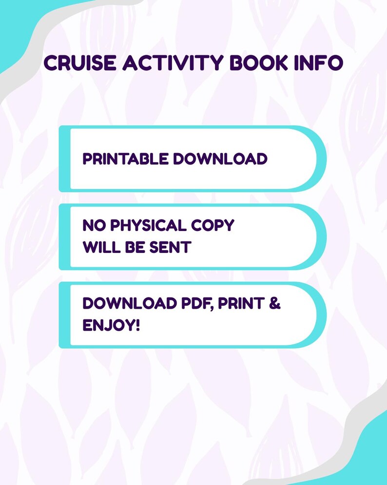 Cruise Activity Book | 30+ Printable Pages for Kids & Families (PDF ...