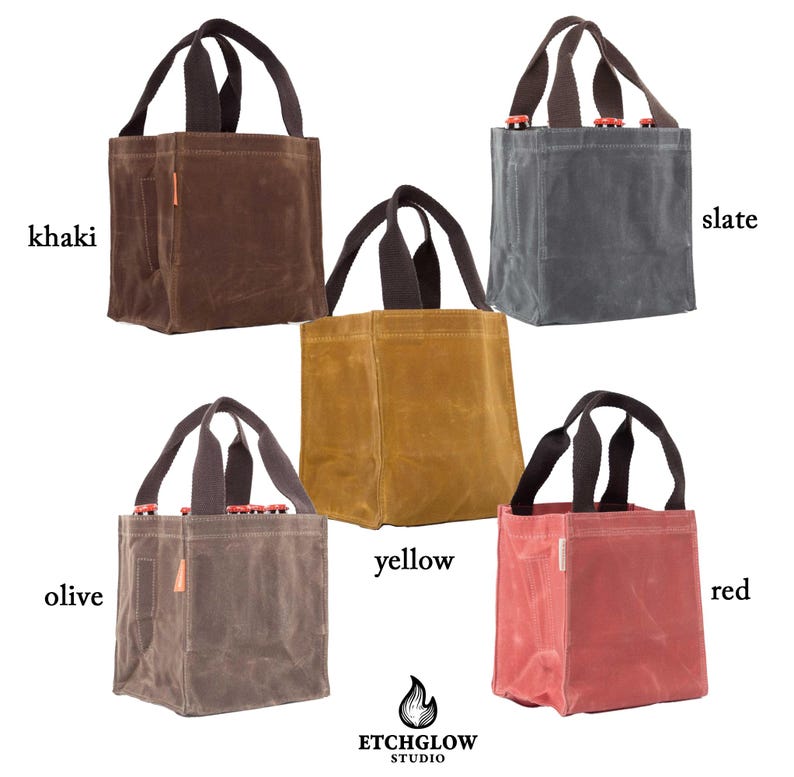 Rugged Waxed Canvas Beer Caddy – Personalized 6-pack Bottle Carrier ...