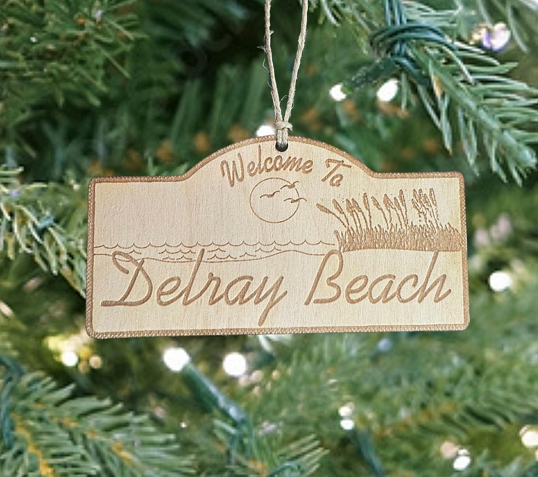 Delray Beach Ornament With Free Gift Box - Etsy