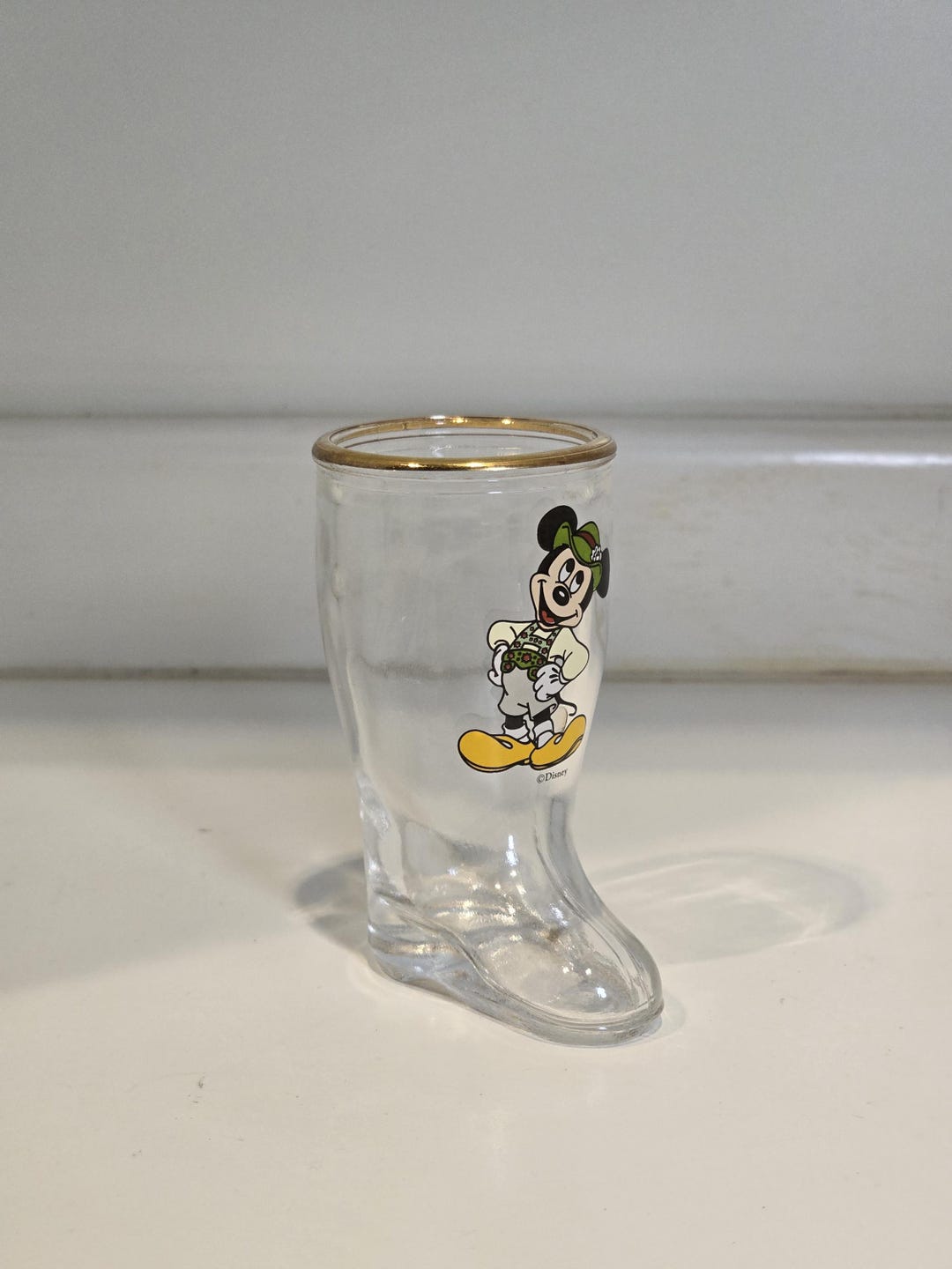 1990s Disney World Mickey Mouse Epcot Boot Shaped Shot Glass Made in ...